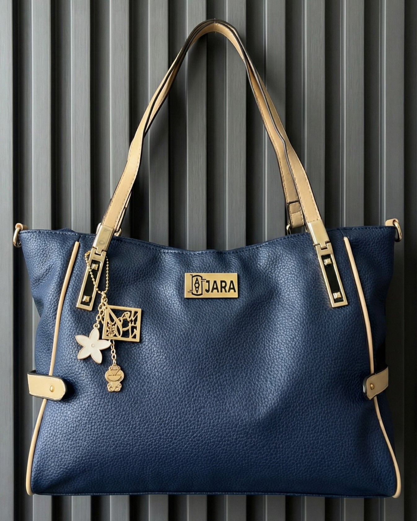 VENICE LEATHER TOTE BAG - NAVY BLUE – JARA Philippines